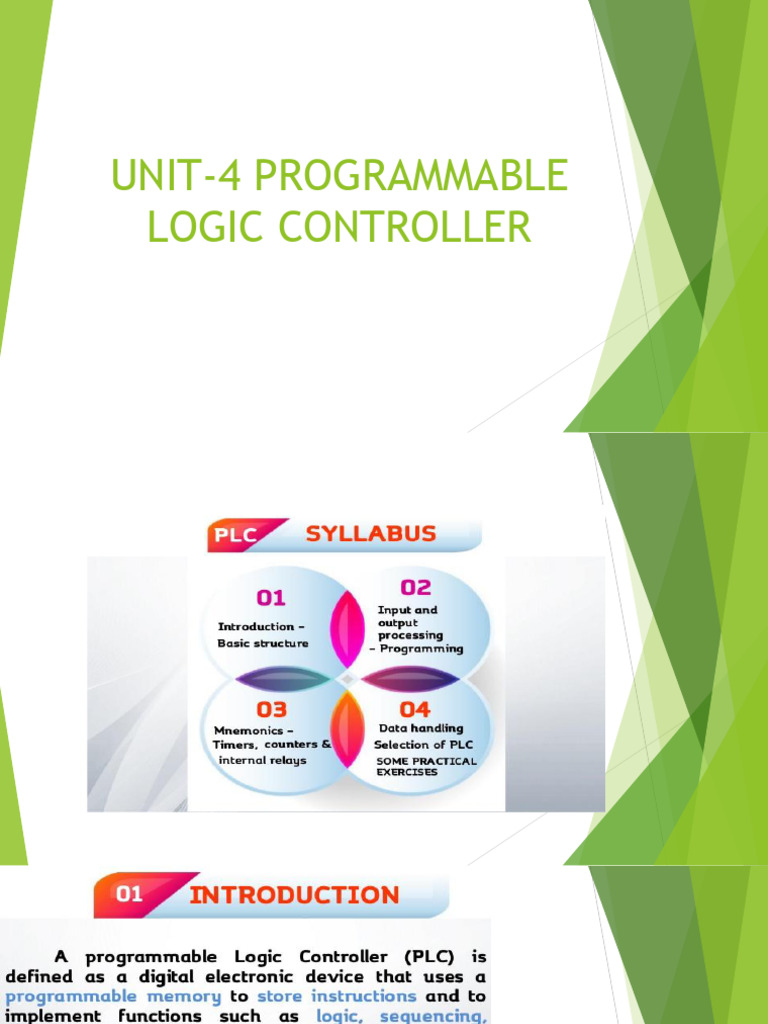 Unit-4 PLC | PDF | Programmable Logic Controller | Read Only Memory