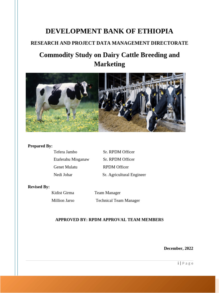 Dairy Cattle Breeding Commodity Study Final 2022 | PDF | Cattle | Dairy ...
