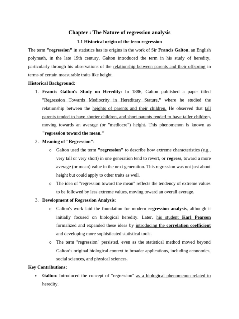 Chapter 1 The Nature of Regression Analysis | PDF | Linear Regression | Dependent And ...