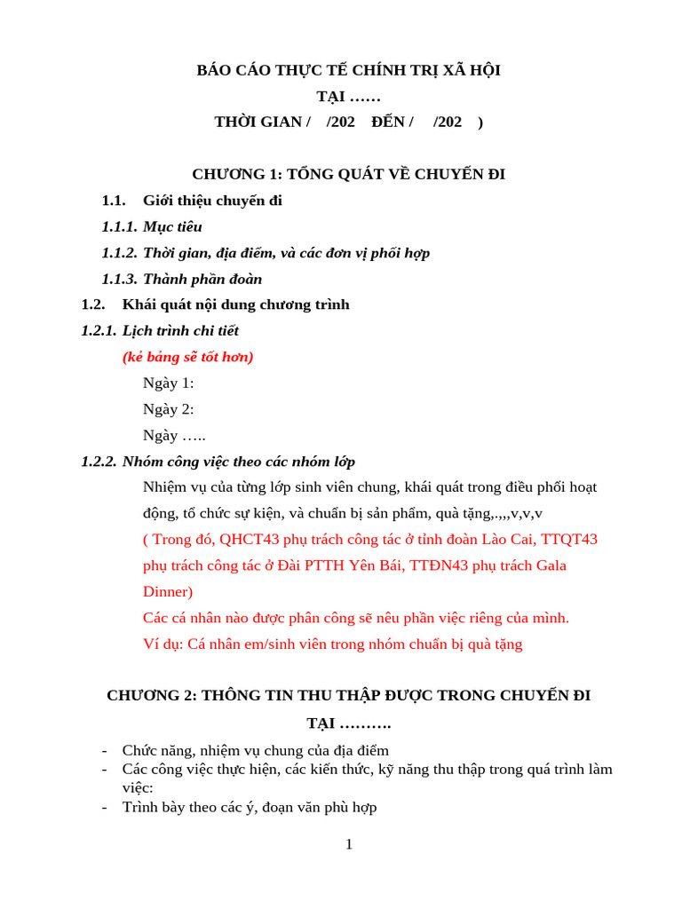 Goi y noi dung bao cao thuc te CT-XH_final | PDF