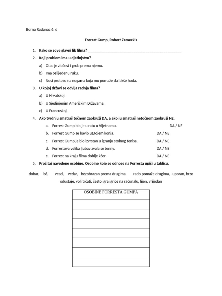 6. r. Forrest Gump PP NL | PDF