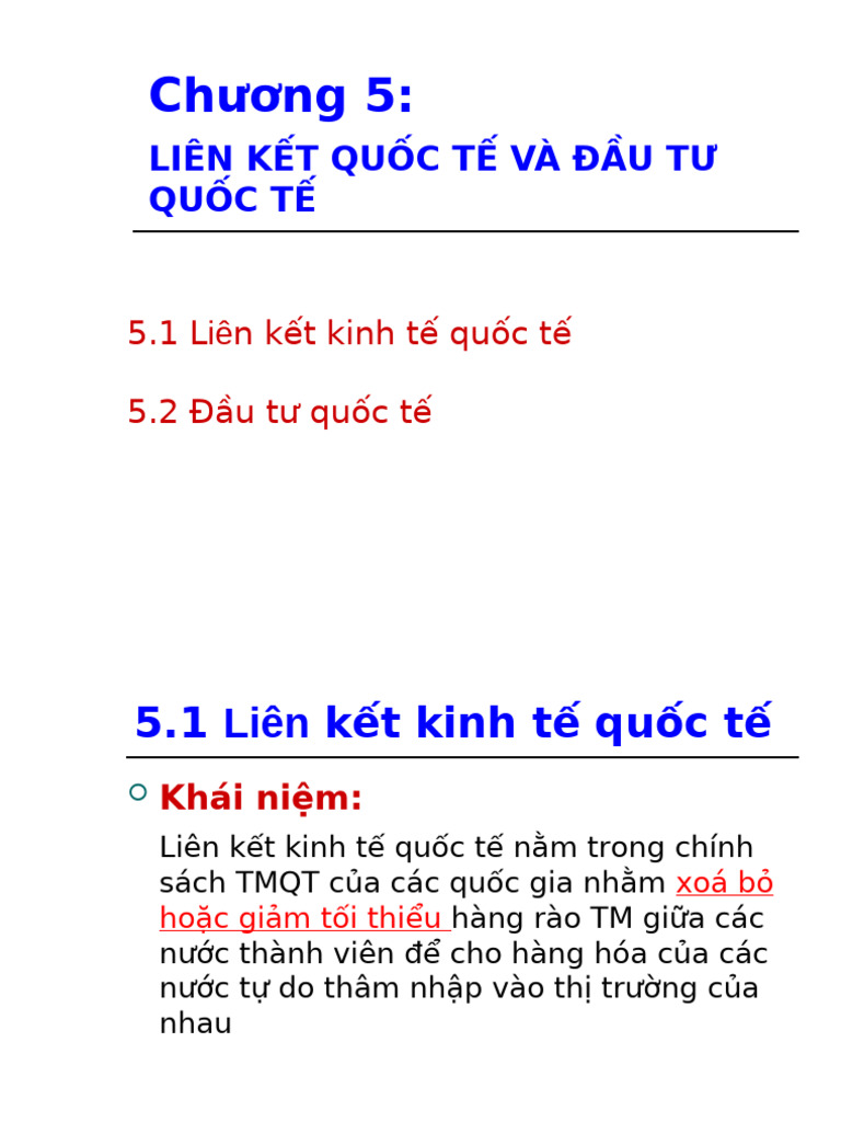 Ch5-Lien Ket Kinh Te Quoc Te (New Version) | PDF