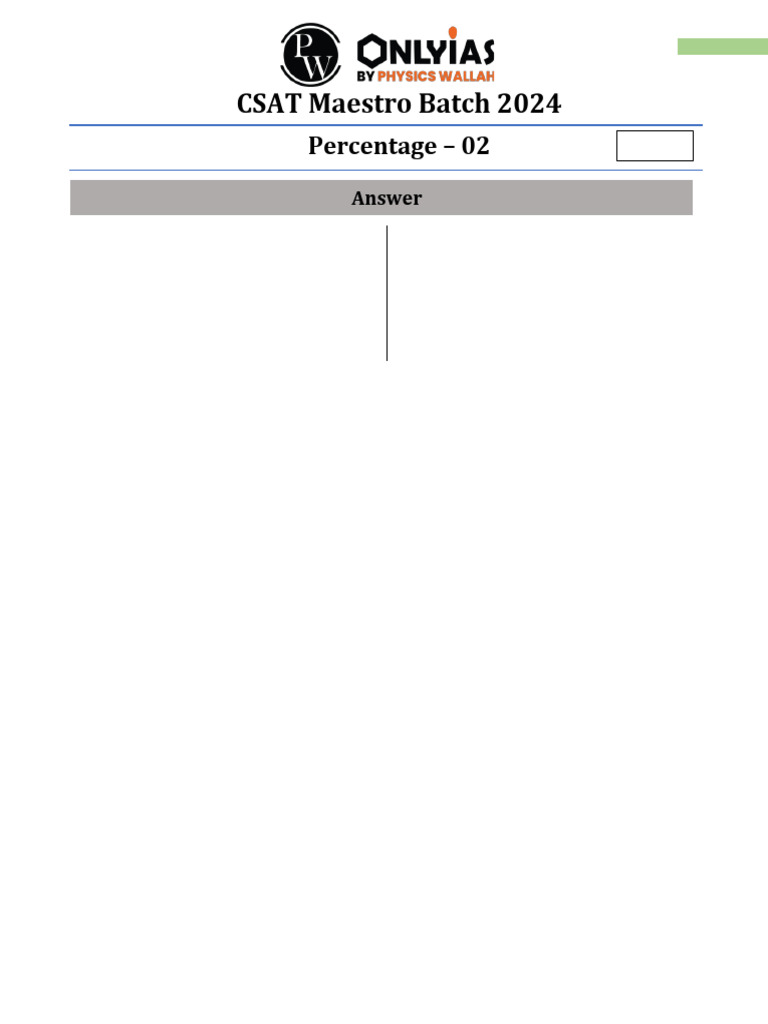 CSAT 32 - DPP (English) (Answer) | PDF