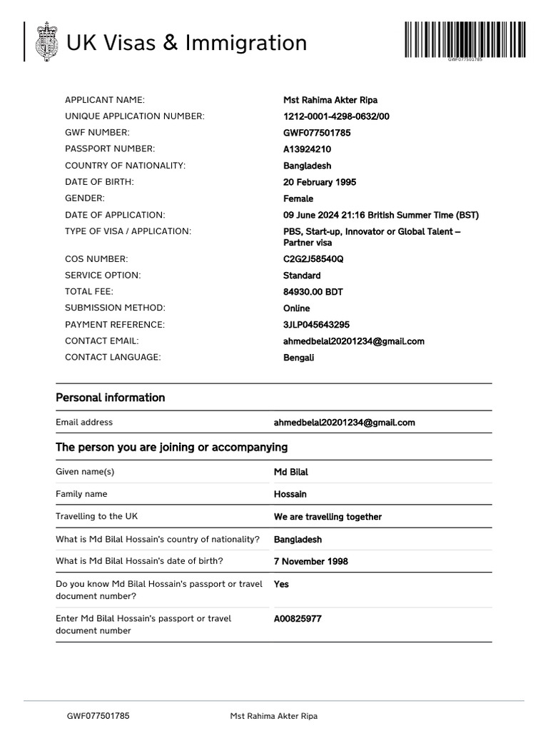 UK Visas & Immigration: Personal Information | PDF | European Economic Area | Travel Visa