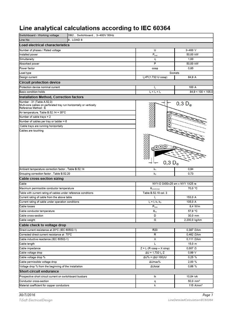 iec_examples_DB2_Circuit-8-Line-analytical-calculations-IEC60364 | PDF ...