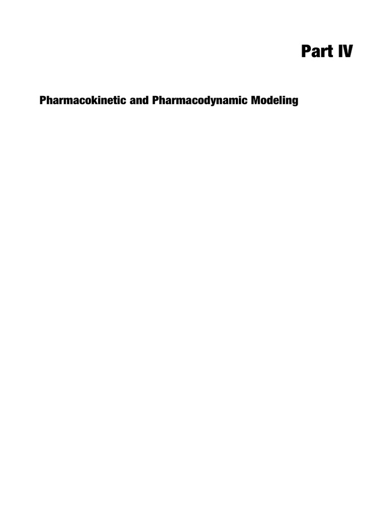 Pharmacokinetic and Pharmacodynamic Modeling | PDF