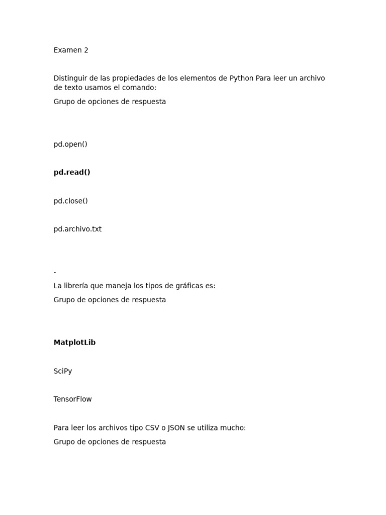 Examen de Python y Análisis de Datos | PDF