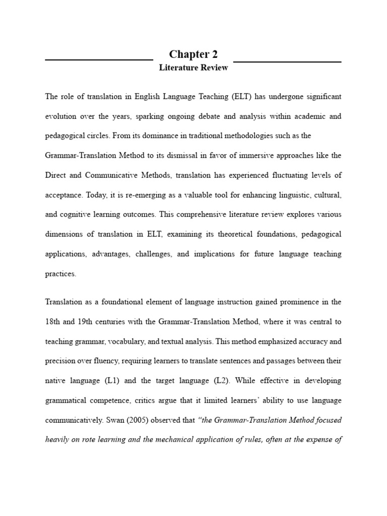 The Role of Translation in English Language Teaching (ELT) | PDF | Second Language | Translations