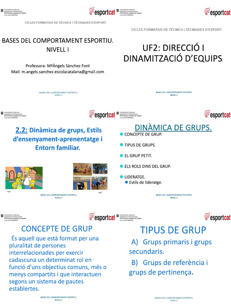 2.2 - Dinàmica de Grups, Estils Dens-Aprtg I LEntron Familiar | PDF
