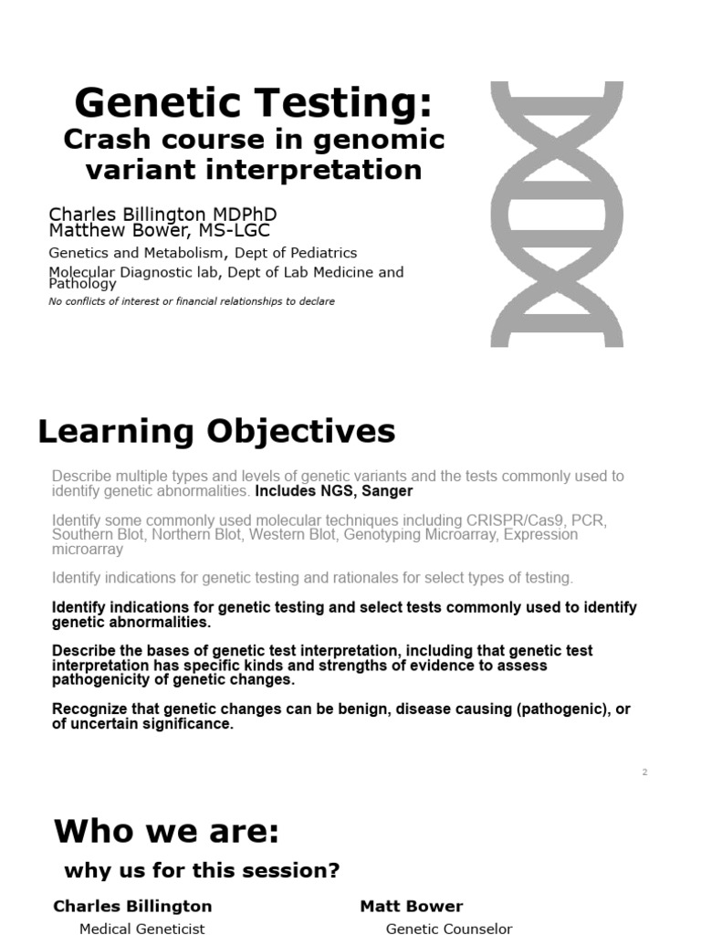 2023 Genetic Testing | PDF | Dna Sequencing | Gene