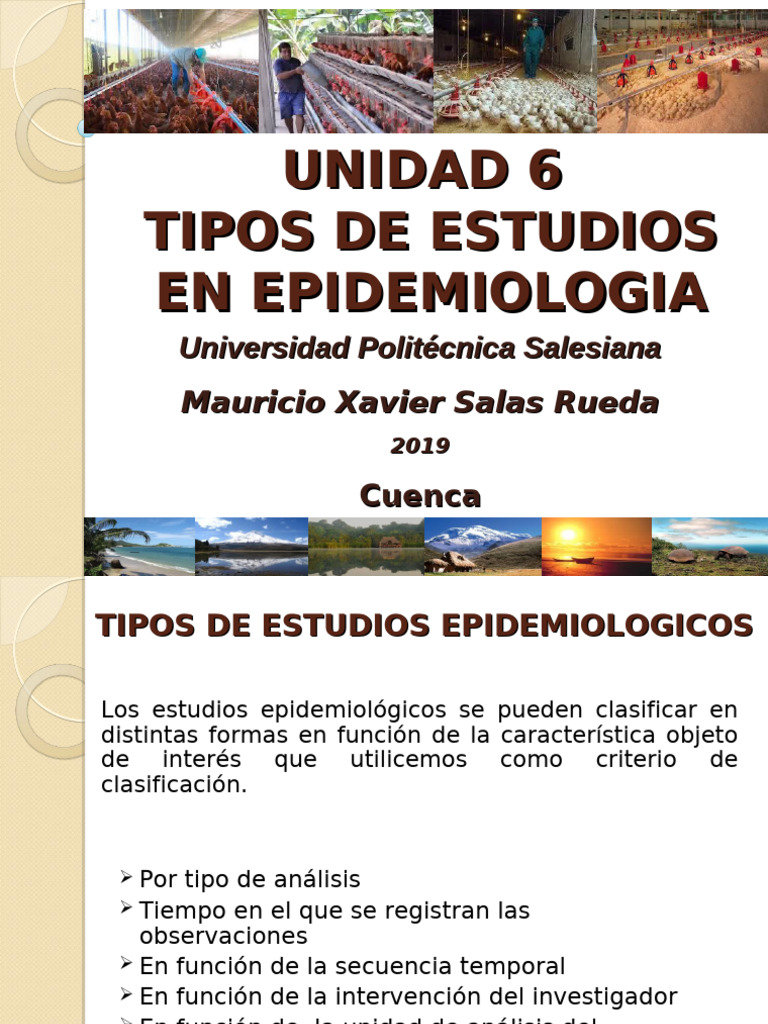 UNIDAD 6A - TIPOS DE ESTUDIOS EPIDEMIOLOGICOS | PDF | Experimentar ...