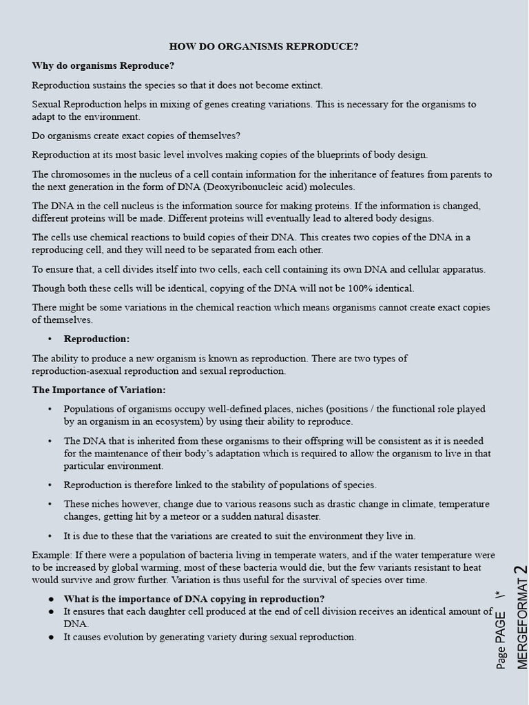 How Do Organisms Reproduce | PDF | Flowers | Reproduction