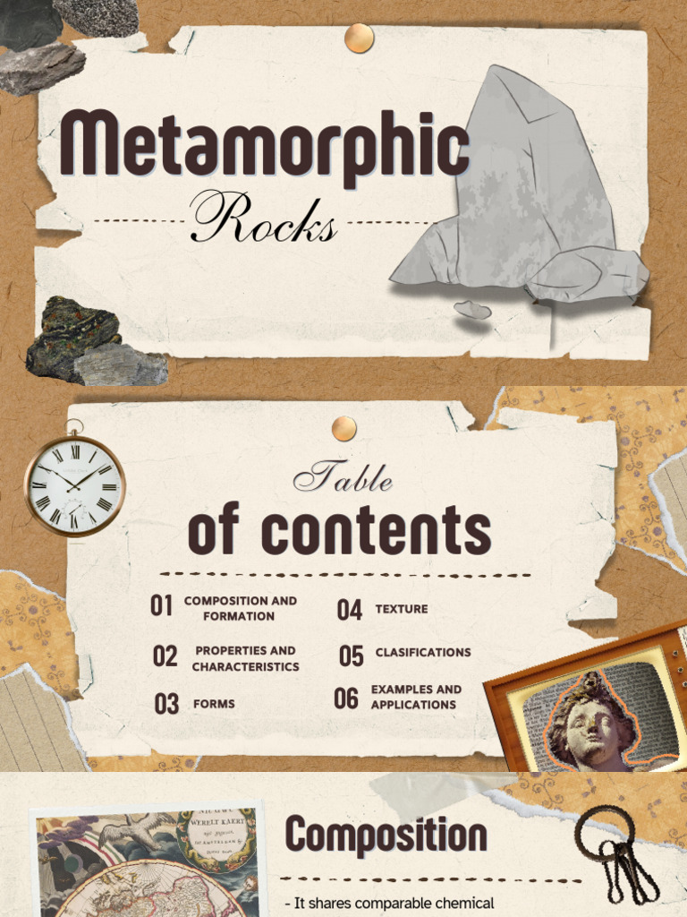 Three Types of Metamorphic Rocks | PDF | Rock (Geology) | Igneous Rock