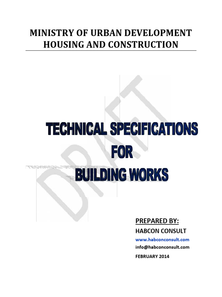 First Draft Technical Specification | PDF | Specification (Technical Standard) | General Contractor