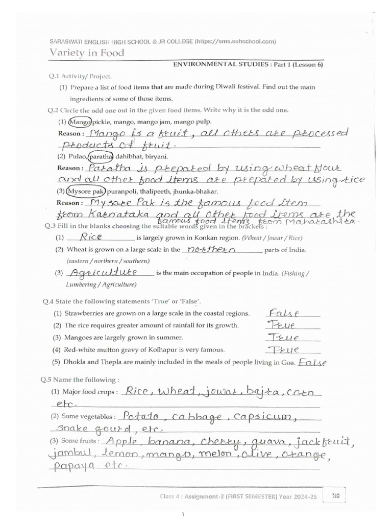 Assignment 2 (E.v.S I & II) | PDF