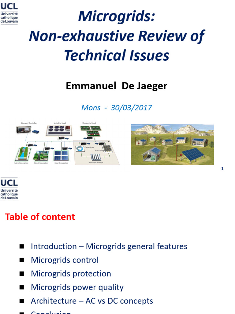 Presentation Emmanuel DeJaeger | PDF | Distributed Generation | Electrical Grid