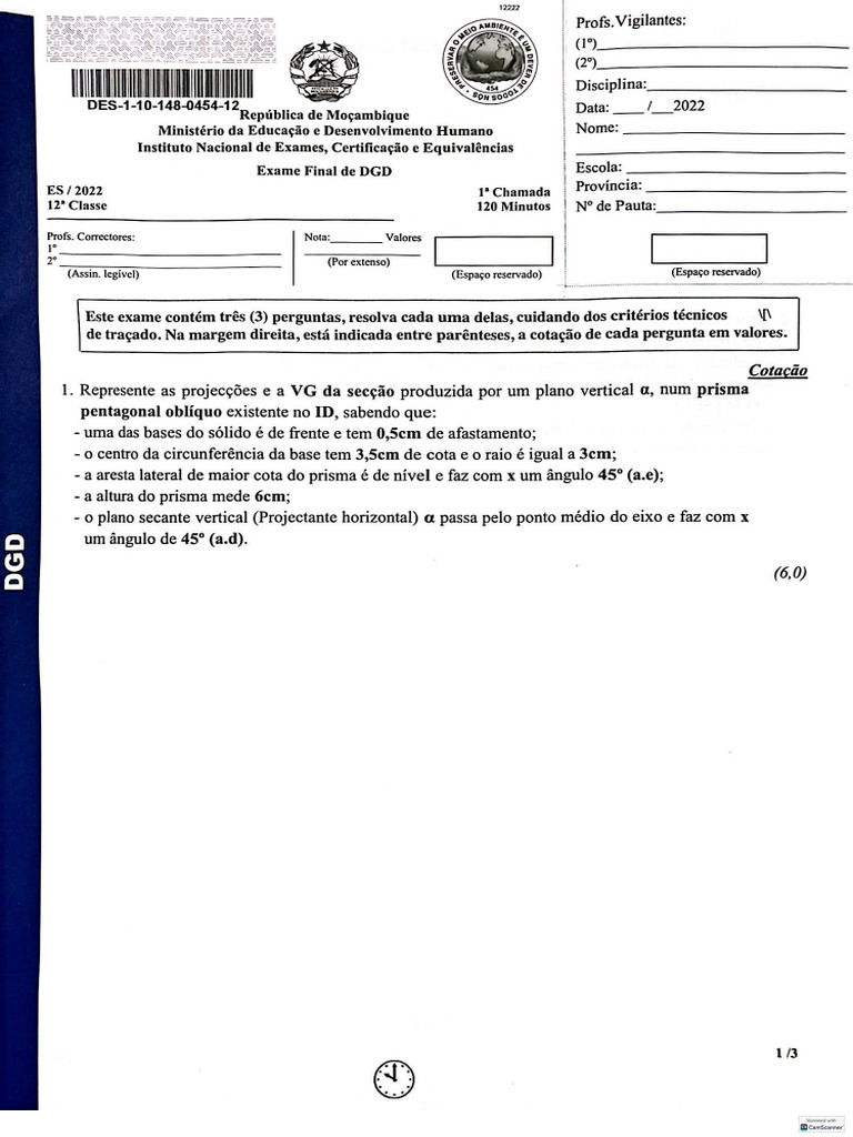DGD - 2022 - 1 Chamada | PDF