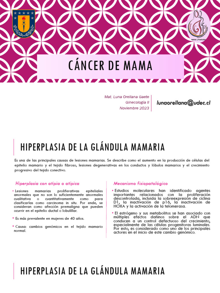 Hiperplasia y Cáncer de Mama: Claves Clínicas | PDF | Cáncer de mama ...