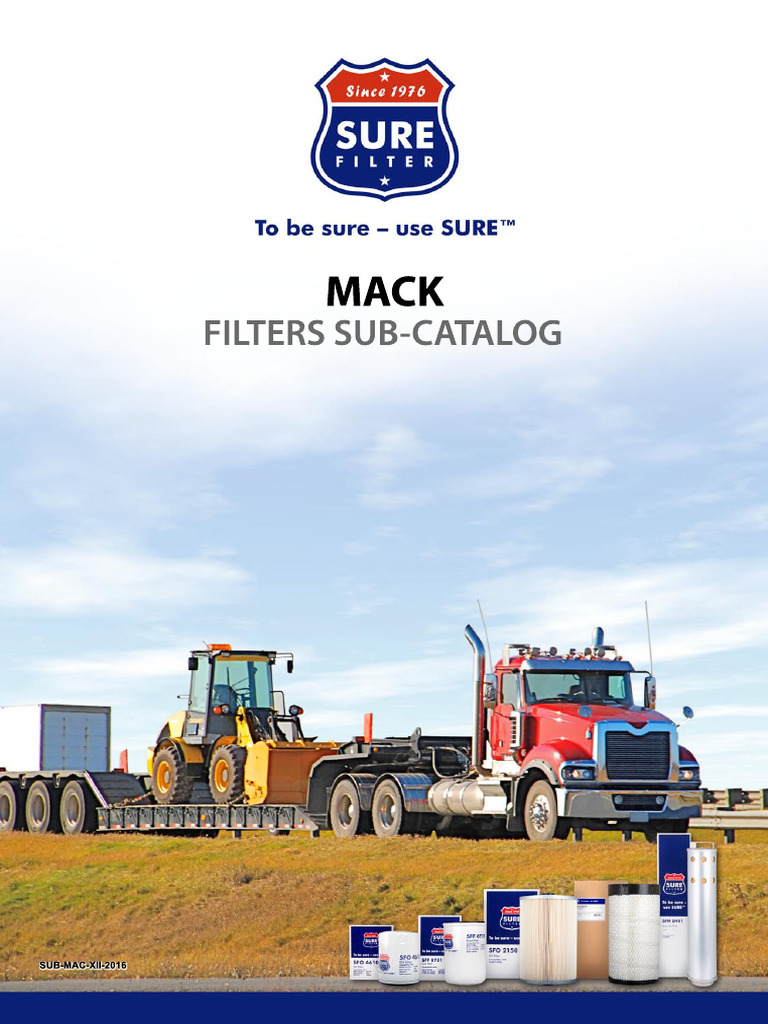 Mack Truck Engine Filters Guide | PDF | Filtration