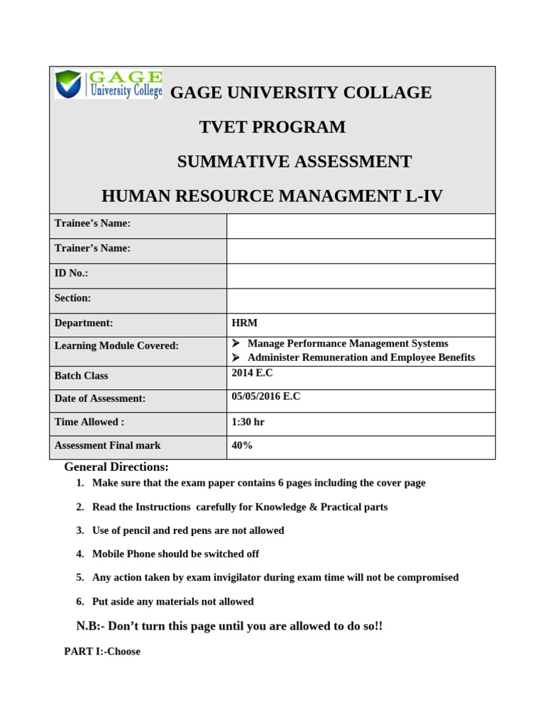 HRM L-IV Weekend | PDF | Employment | Human Resource Management