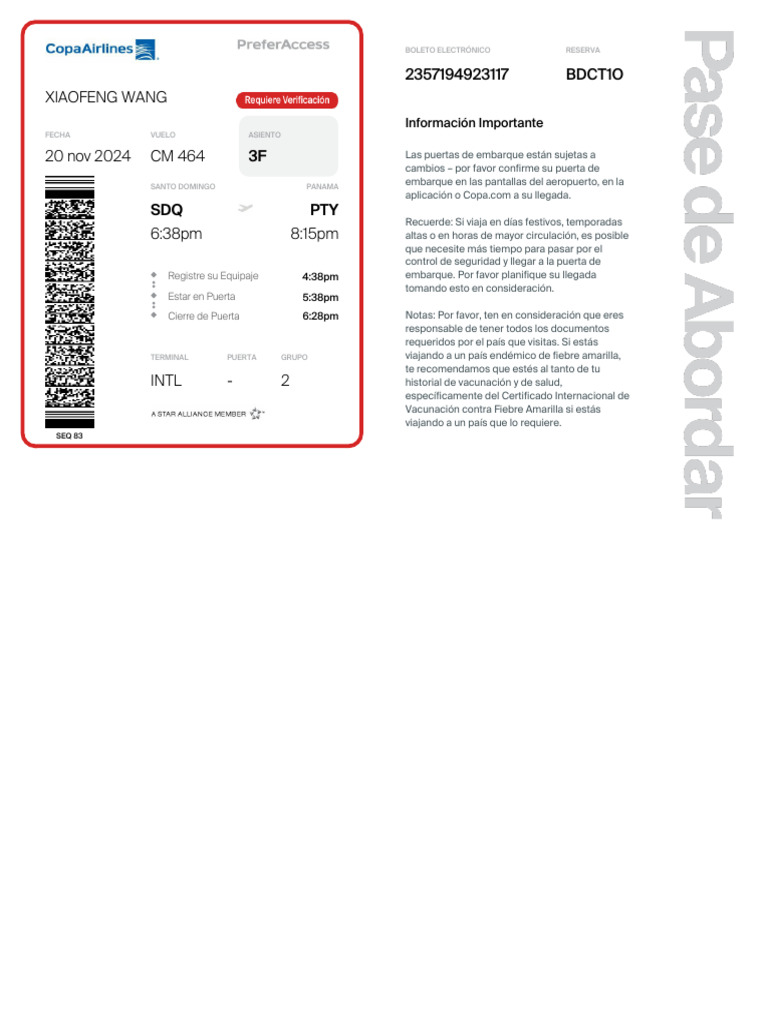 Boarding Pass | PDF