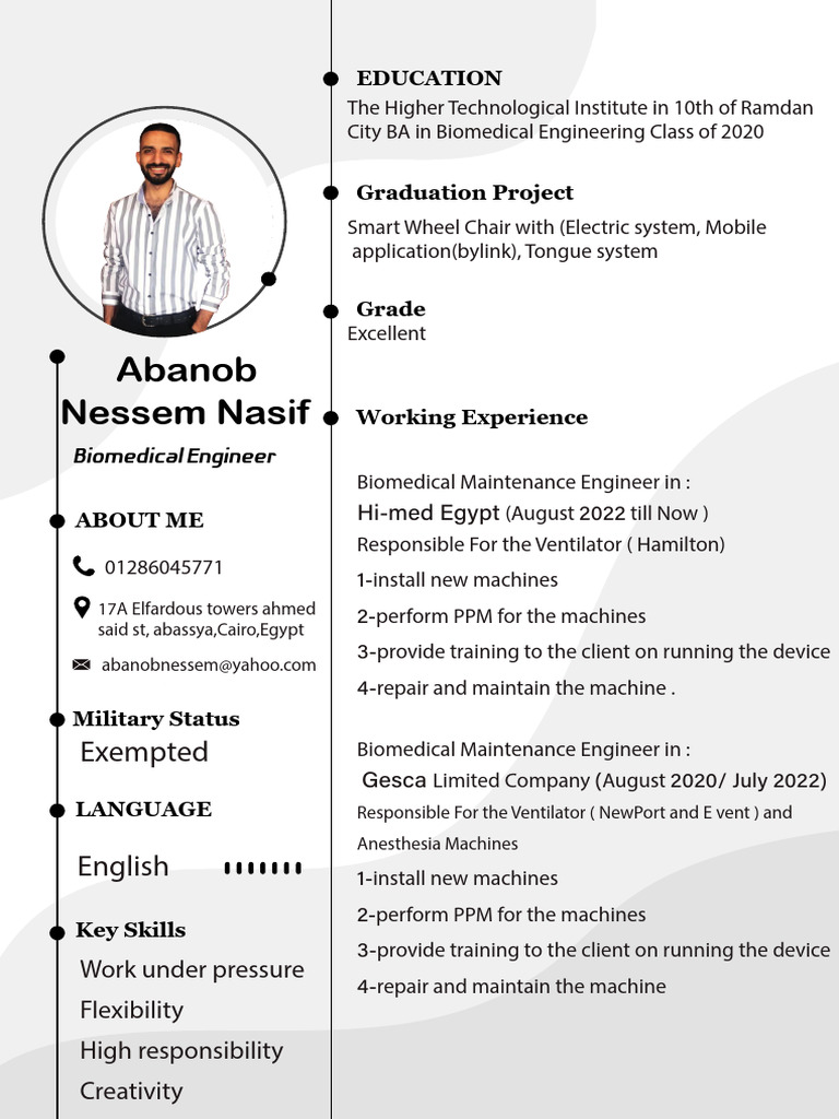 Abanob Nessem (Biomedical Engineer) | PDF