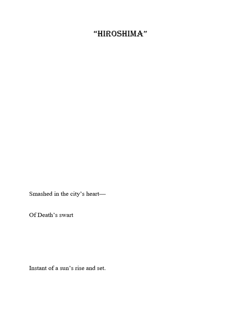 Hiroshima | PDF