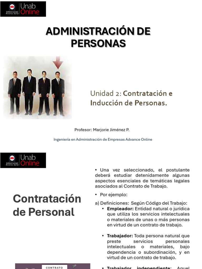 Unidad+2+Contrataci%C3%B3n+e+Inducci%C3%B3n | PDF | Derecho laboral ...