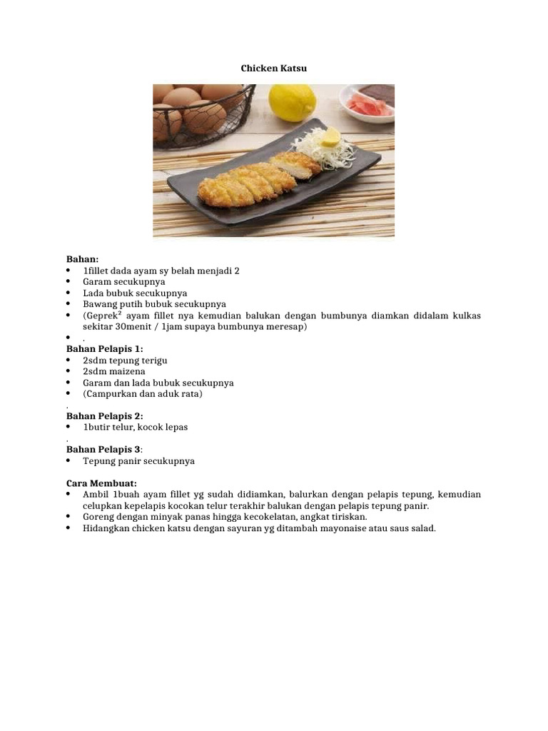 Chicken Katsu 1 | PDF