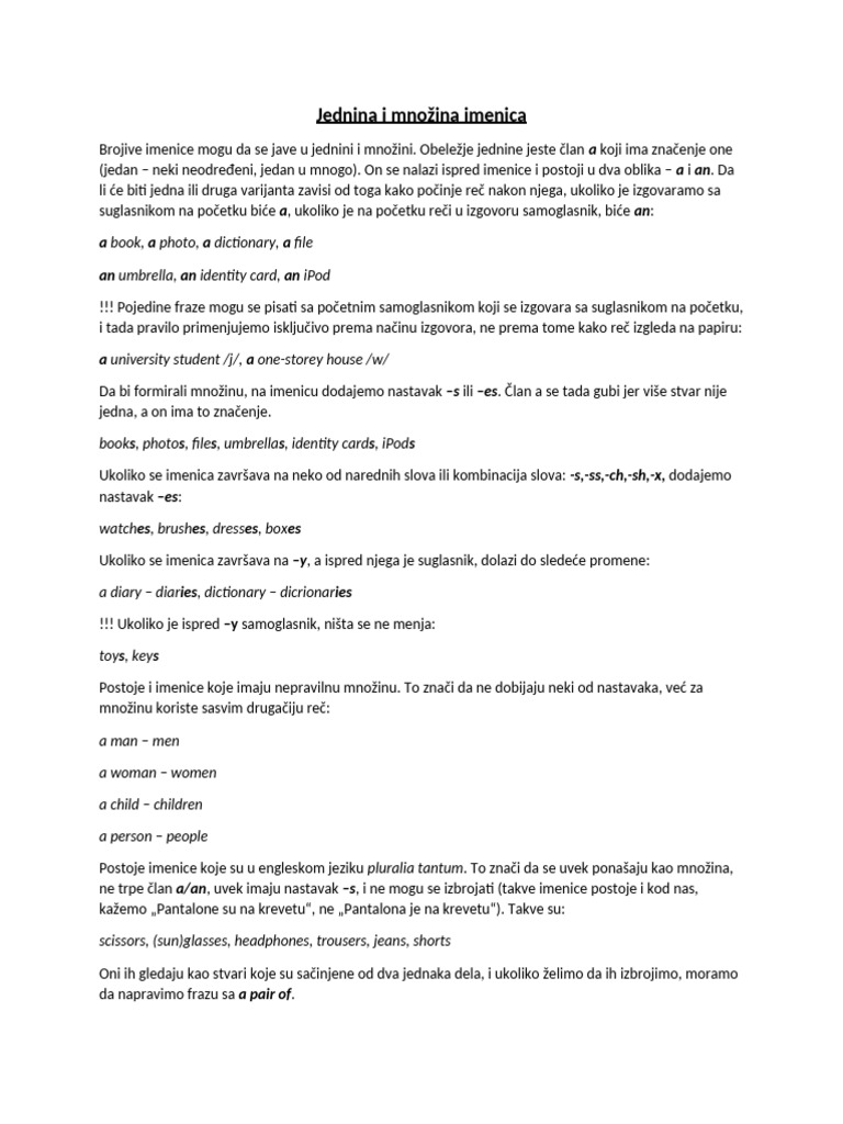 FIle 02 Plurals & Adjectives | PDF