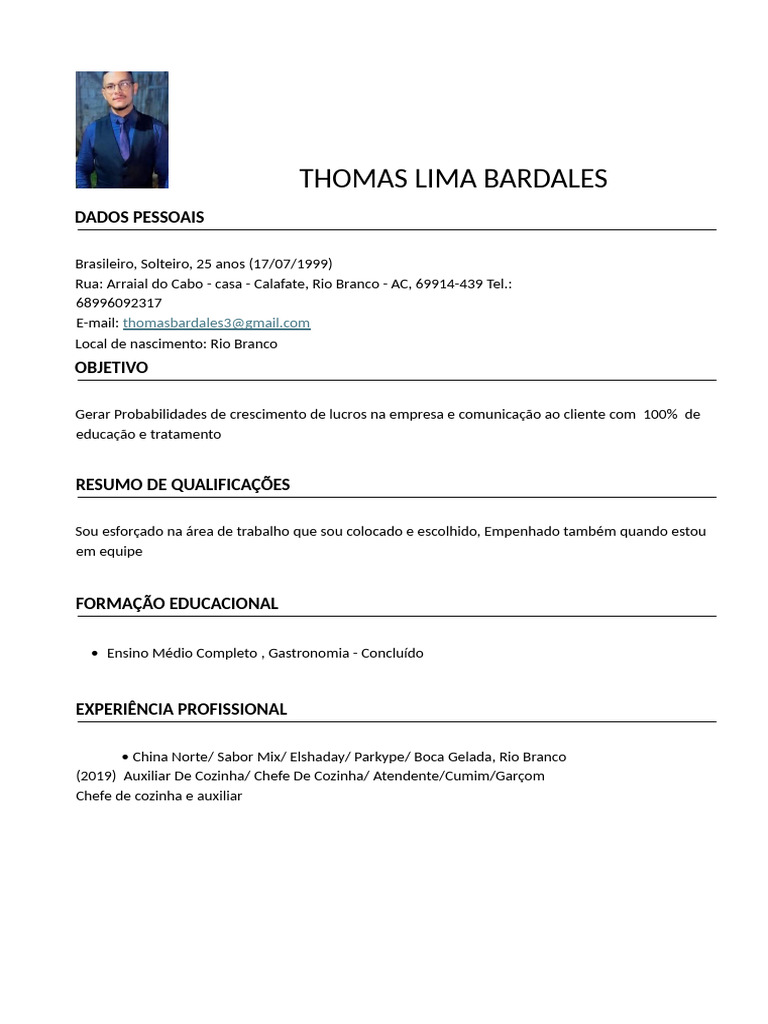 Cv Thomas Lima Bardales-2 | PDF