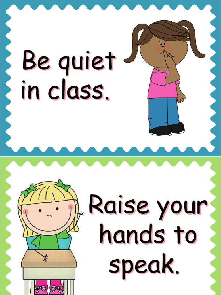 Be quiet in the class. | PDF
