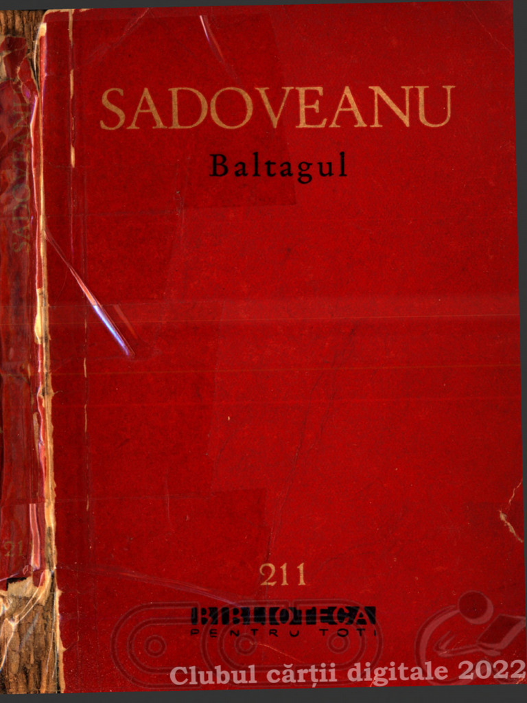 Mihail Sadoveanu - Baltagul (BPT, 0211, 1963) | PDF