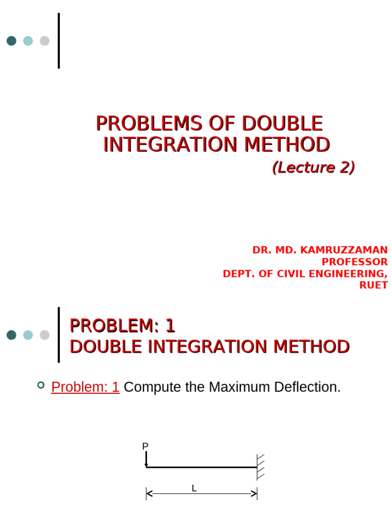 Lecture 2 - Prob. 1 - 2 - 3 - Double Integration | PDF | Beam (Structure) | Mechanical Engineering