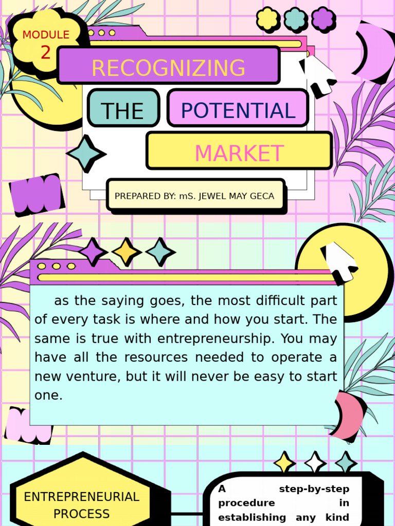 MODULE-2-RECOGNIZING-POTENTIAL-MARKET (1) | PDF | Entrepreneurship ...