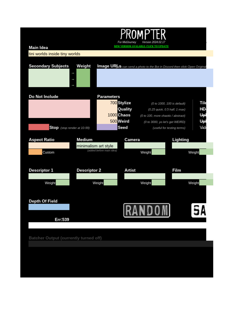 Prompter For MidJourney v2024.02.17 | PDF | Paintings | Photograph