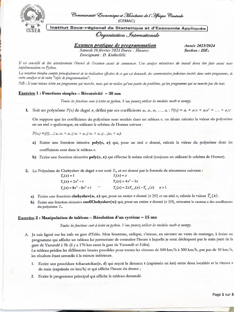 Fax 2324 ISE 1 Eco Partie 2 | PDF