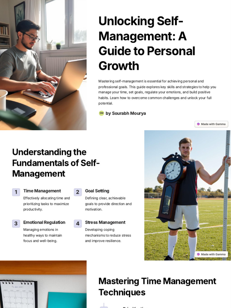 Unlocking Self Management A Guide To Personal Growth | PDF ...