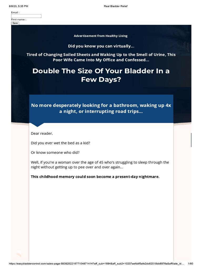 Real Bladder Relief | PDF | Urinary Incontinence | Urination