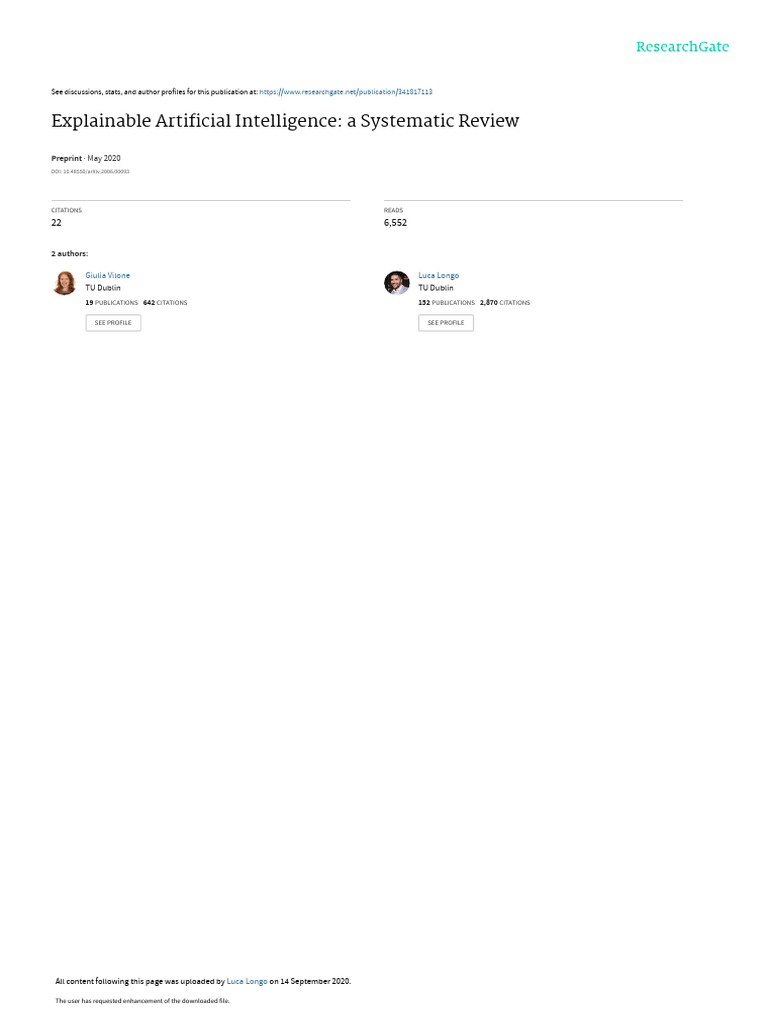 Explainable Artificial Intelligence A Systematic R | PDF | Artificial Intelligence ...
