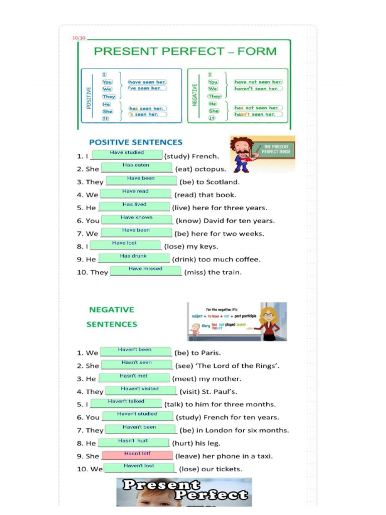 Present Perfect - From | PDF