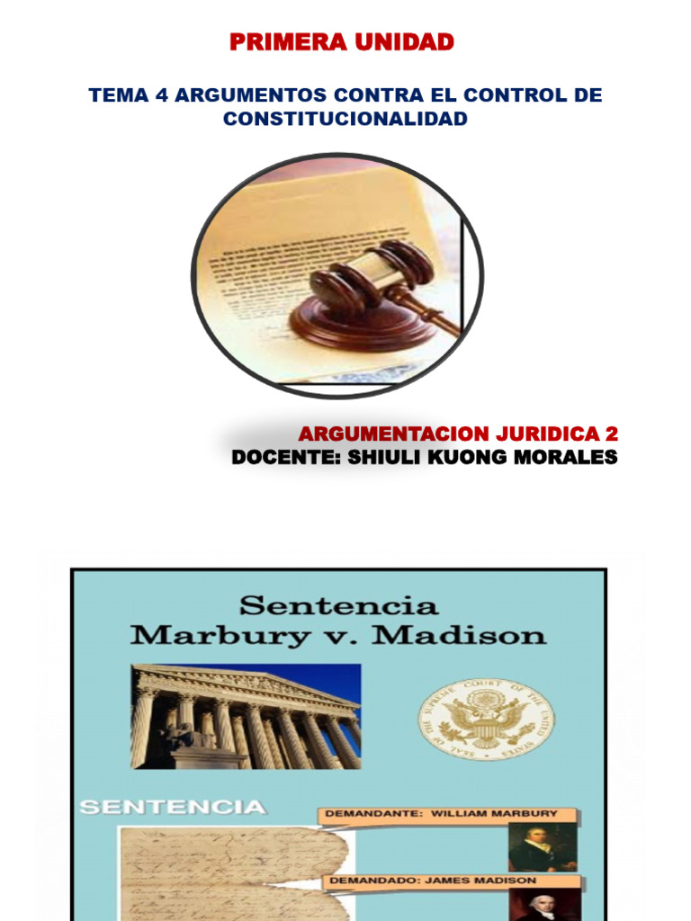 Argumentos Contra Control Constitucional | PDF | Constitución | Juez