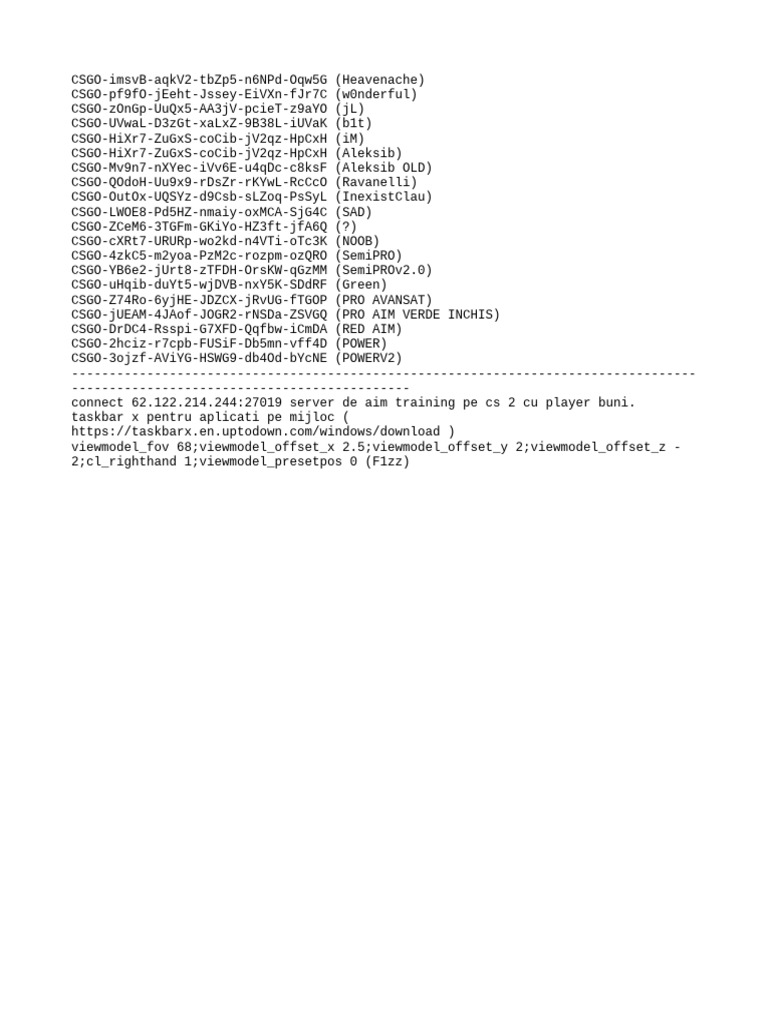 CSGO Player Code Directory | PDF