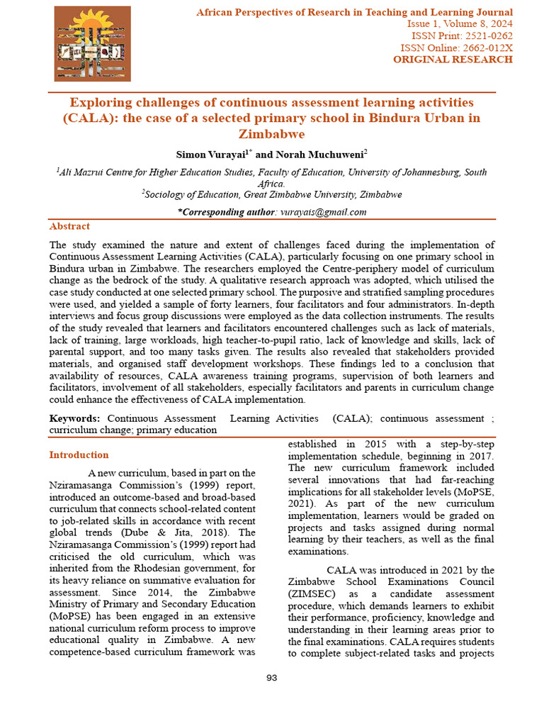 Article_8_8_2024 | PDF | Educational Assessment | Curriculum