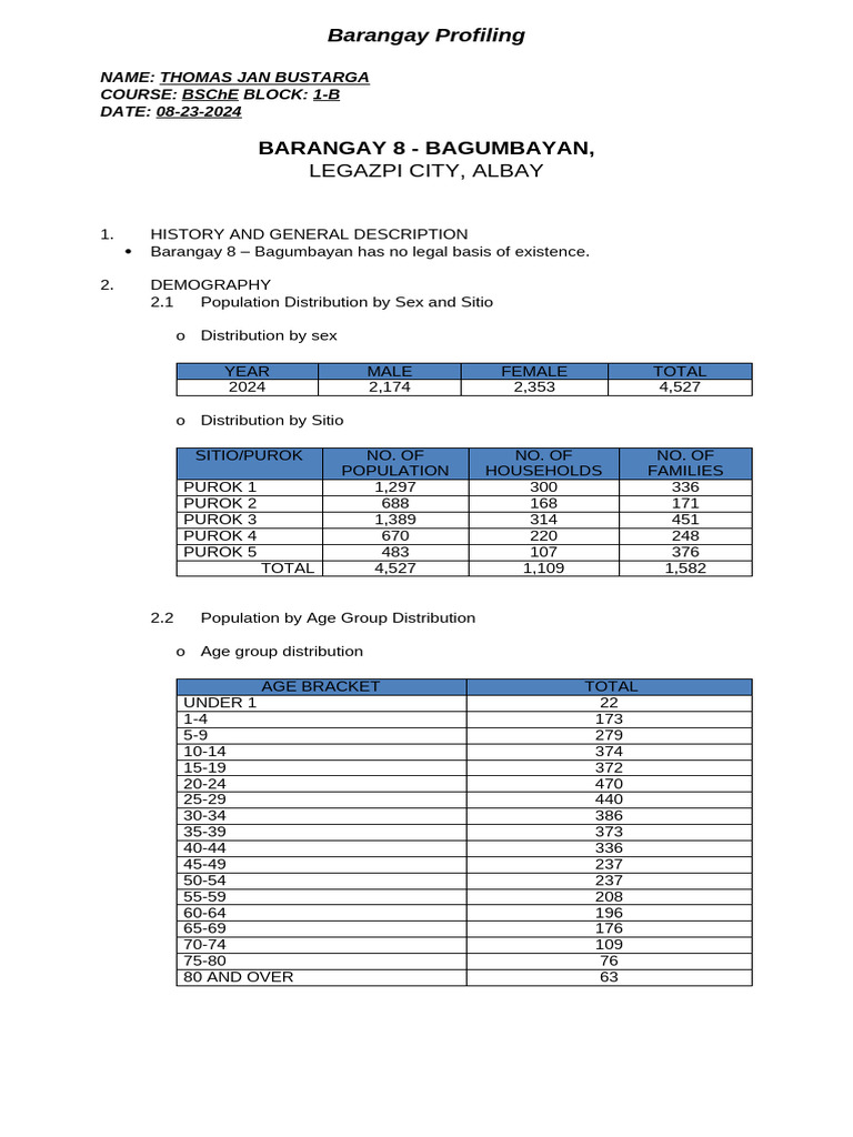 Barangay Profiling TEMPLATE | PDF | Municipal Solid Waste | Waste ...