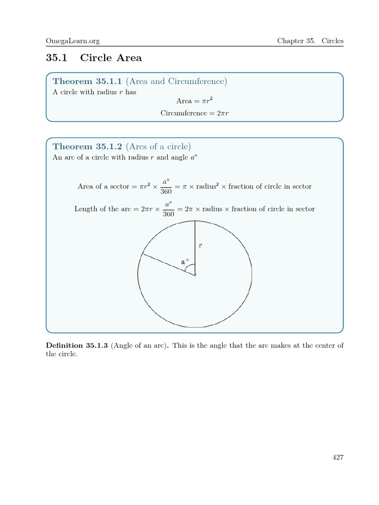 Chapter 35. Circles | PDF | Circle | Triangle