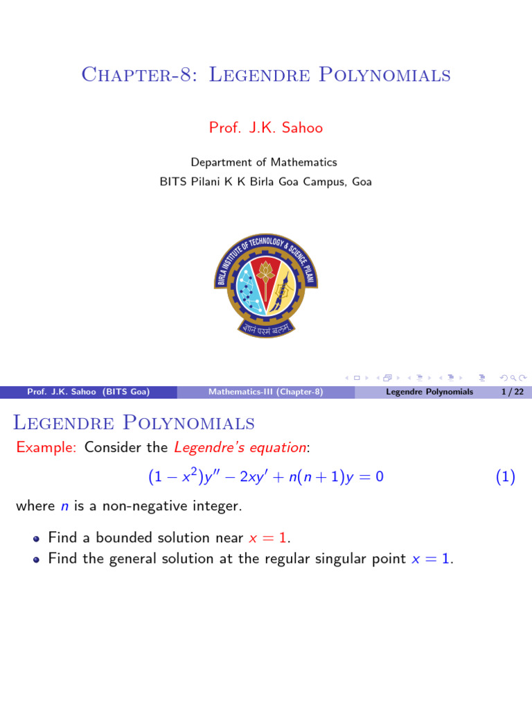 Legendre Polynomials (3) | PDF | Algebra | Applied Mathematics