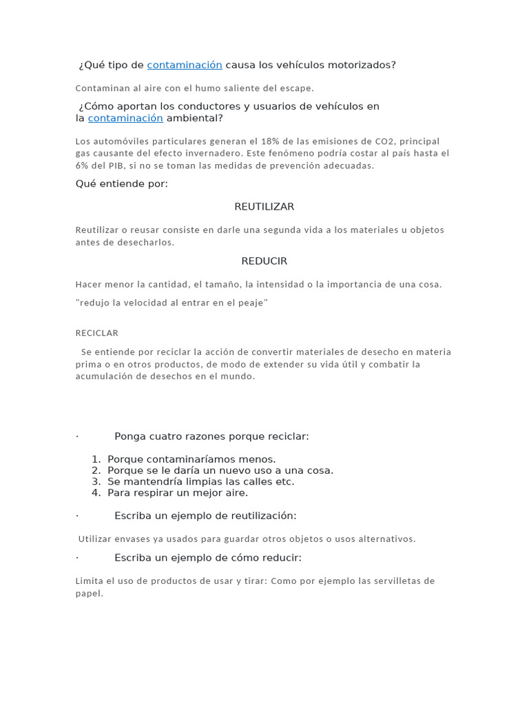 Reciclar Reutilizar Reducir | PDF