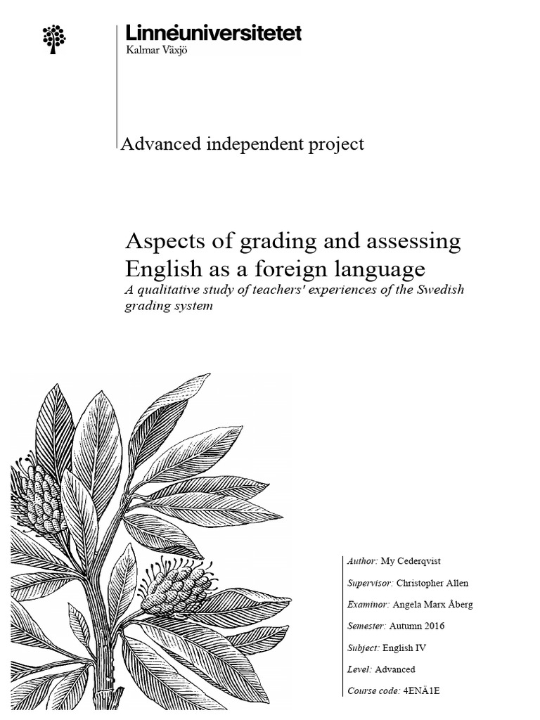 Aspects of Grading and Assessing Qualitative Study | PDF | Educational ...