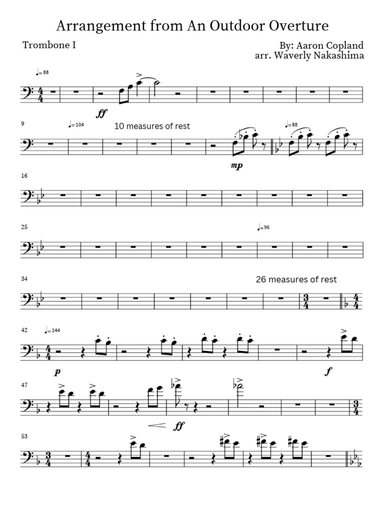 Trombone I Sheet Music Notation | PDF